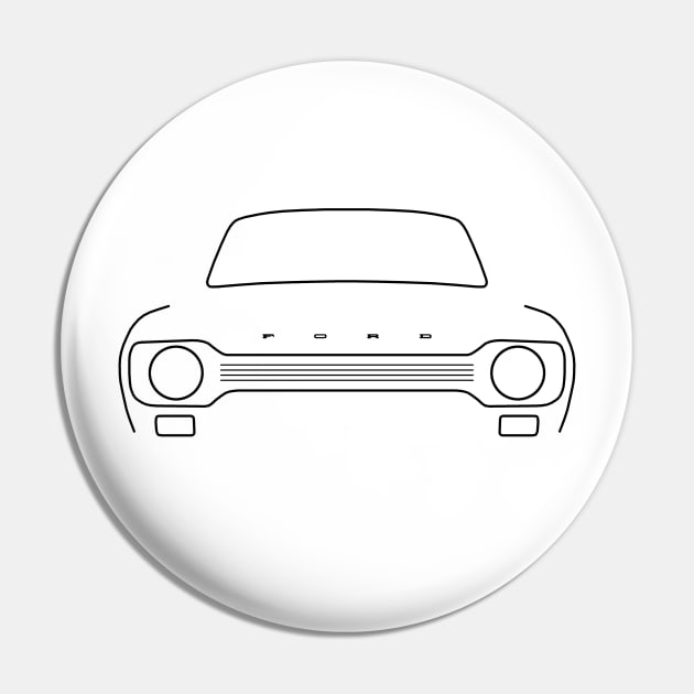 Ford Escort Mk1 classic car outline graphic (black) - Ford - Pin ...