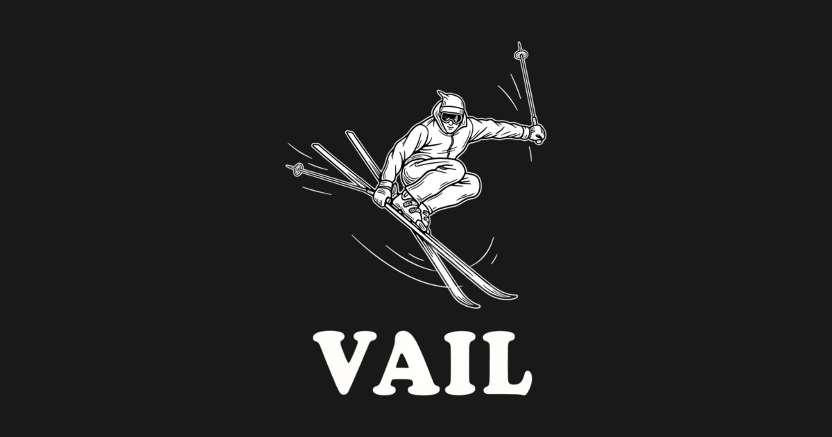 Vail Skiing Jump Retro - Vail Skiing Jump Retro - T-Shirt | TeePublic