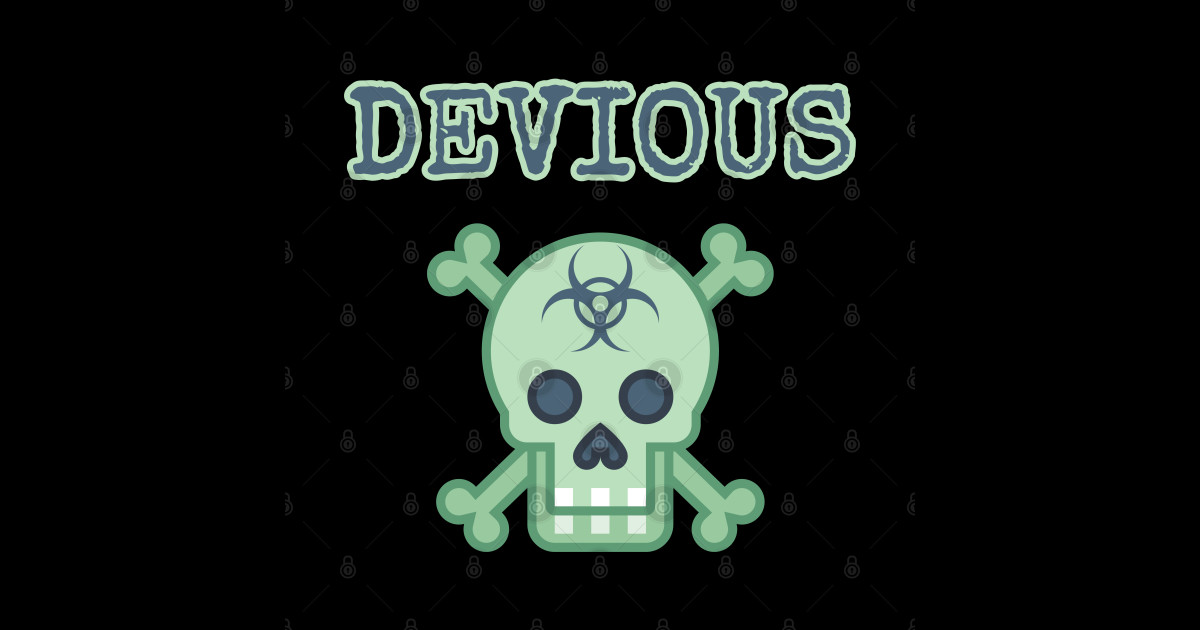 Devious Skull And Crossbones - Devious - Sticker | TeePublic
