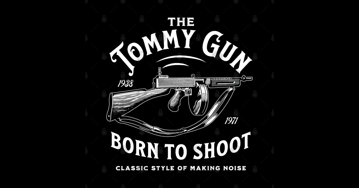 Thompson Submachine Gun | World War 2 Weapon - Tommy Gun - Sticker ...
