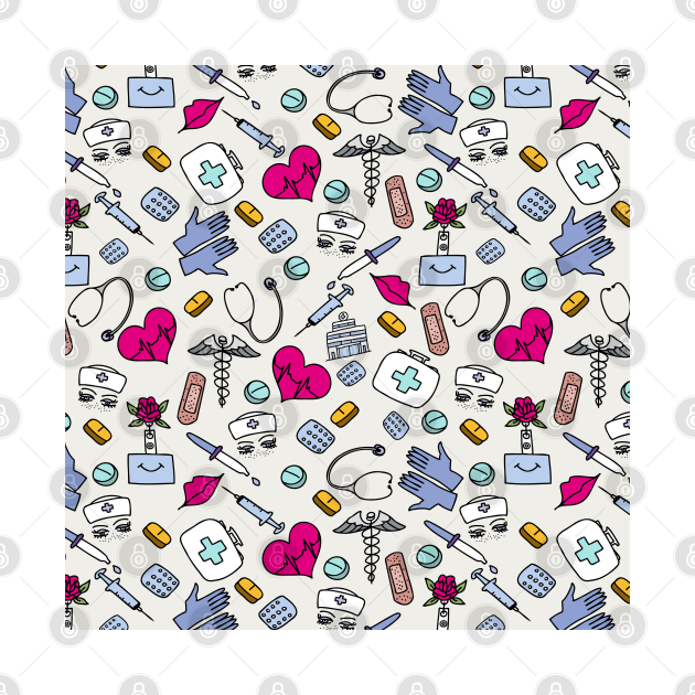 Nurse Pattern - Nurse - T-Shirt | TeePublic