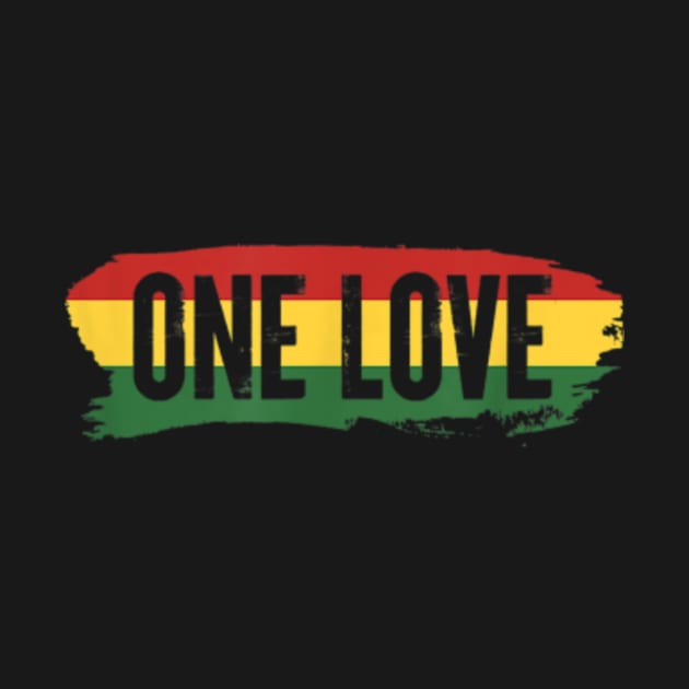One Love Rasta Flag Colors - Rasta Colors - T-Shirt | TeePublic