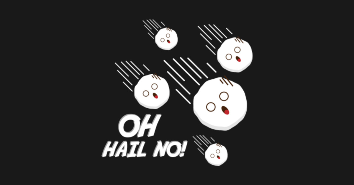 Oh Hail No! | Rainning Hail Funny Pun - Funny - T-Shirt | TeePublic Oh Hail No! | Rainning Hail Funny Pun - Funny - T-Shirt | TeePublic