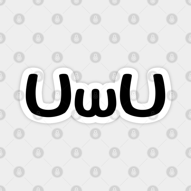 UwU Happy Anime Face Emoticon - Asian - Magnet | TeePublic