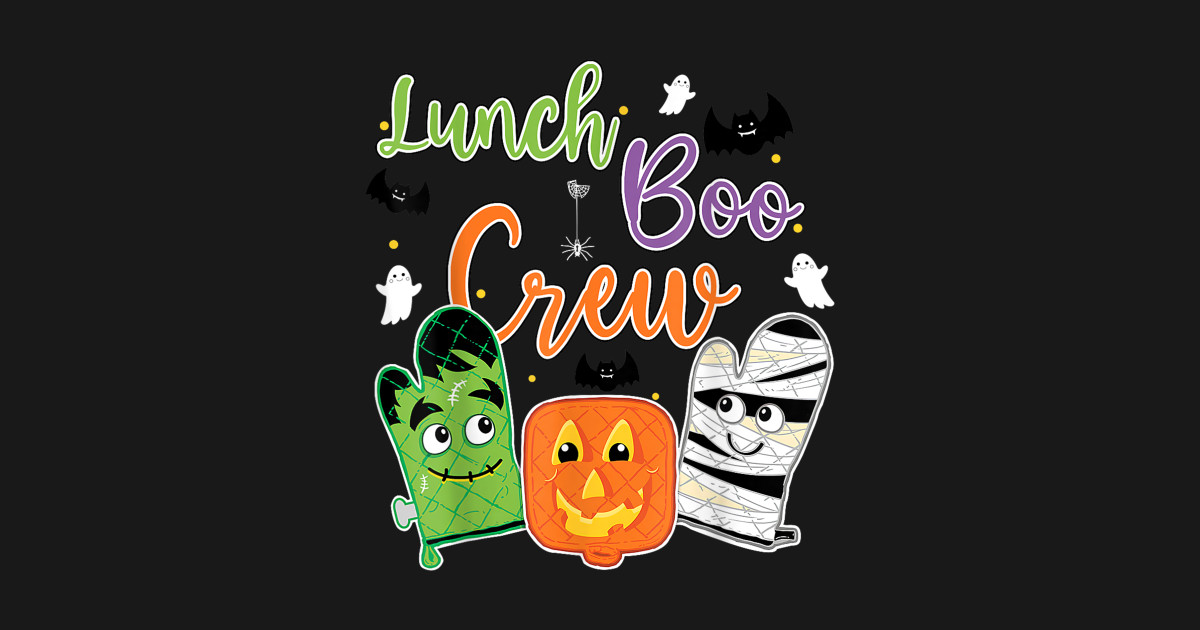 Funny Lunch Lady Boo Crew Halloween School Cafeteria Staff - Funny ...