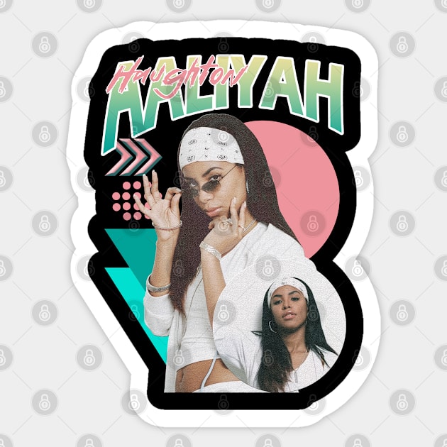 Aaliyah / Aesthetic 80s Vintage Style / - Aaliyah - Sticker | TeePublic