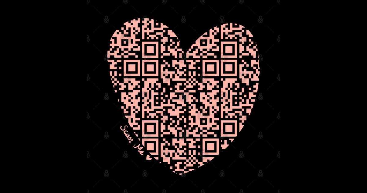 Pastel Red Rick Astley Rickroll QR Code Heart Art - Rick Astley ...