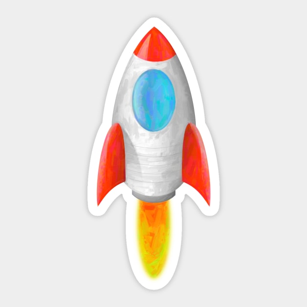 The Cutest Rocket - Rocket - Sticker | TeePublic