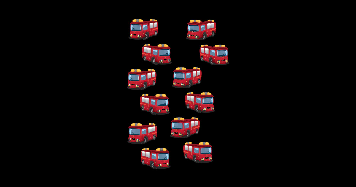 Red fire engine pattern - Red Fire Engine Pattern - Sticker | TeePublic