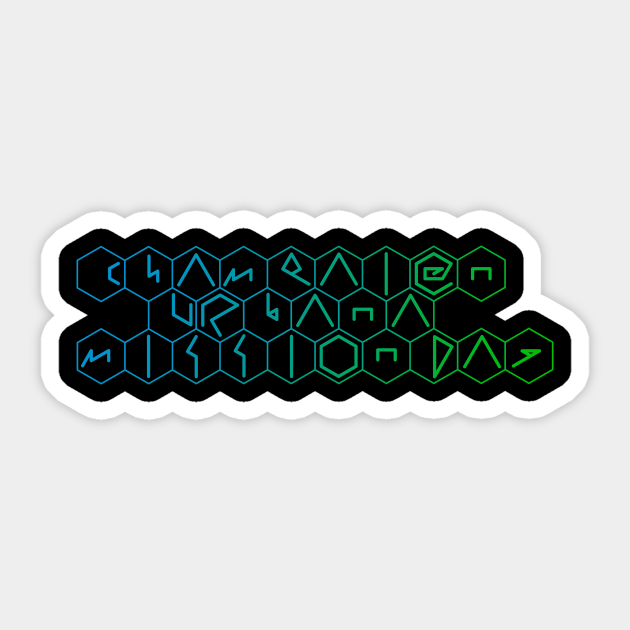 CU Ingress Mission Day Glyph Logo - Ingress - Sticker | TeePublic