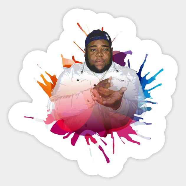 ROD WAVE IN SPLASH COLOR - Rod Wave - Sticker | TeePublic