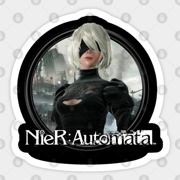 Nier : Automata 2b Icon EXCLUSIVE - Nier Automata - Sticker | TeePublic