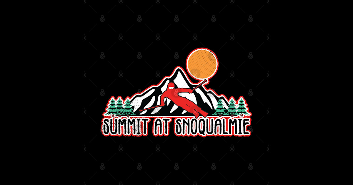 Retro Summit at Snoqualmie Ski Sunset - Summit At Snoqualmie - Posters ...
