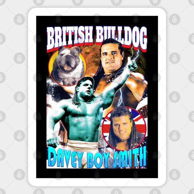 Davey Smith Bulldog Bootleg - British - Sticker | TeePublic