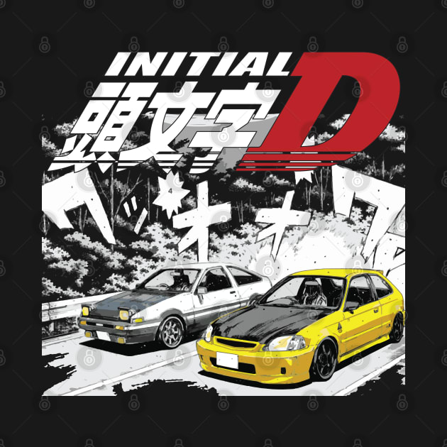 Initial D Drifting ek9 spoon todo vs AE86 Takumi racing - Initial D - T ...