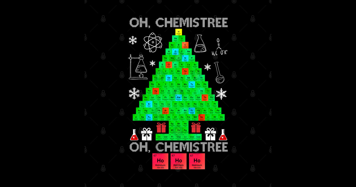Oh Chemist Tree Chemistree Funny Science Chemistry Christmas - Oh ...