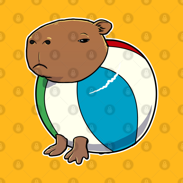 Capybara Beach Ball - Capybara - T-Shirt | TeePublic
