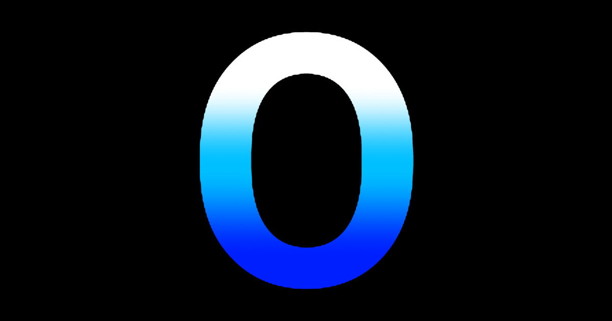 Blue Letter O - Blue - Sticker | TeePublic
