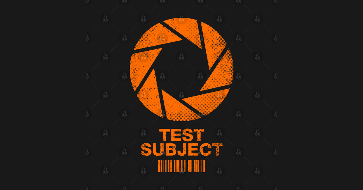 Aperture Science Test Subject -orange- Science - T-Shirt | TeePublic