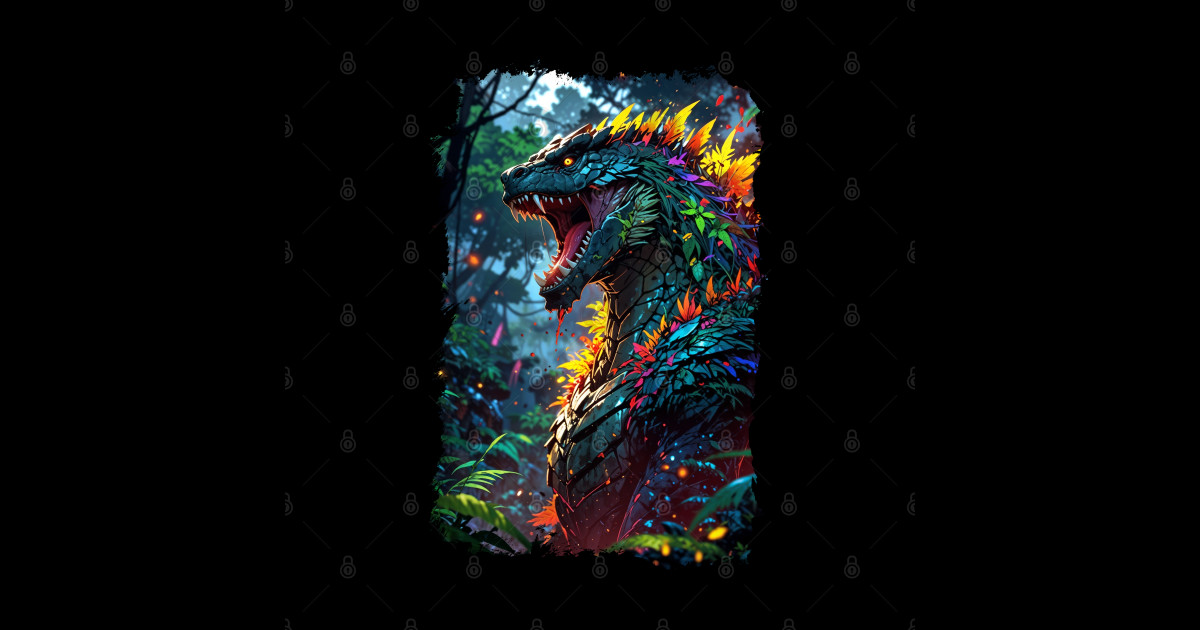 Forest Destroyer Godzilla - Godzilla - Sticker | TeePublic