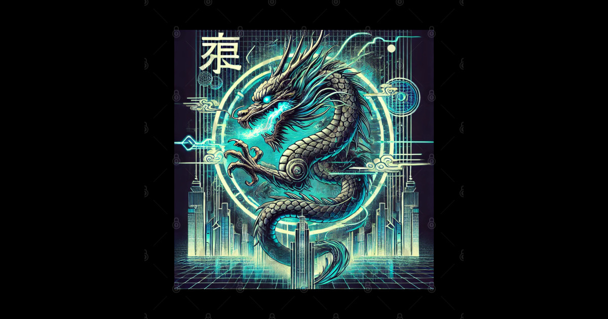 Kanji Dragon - Kali Linux - Sticker | TeePublic