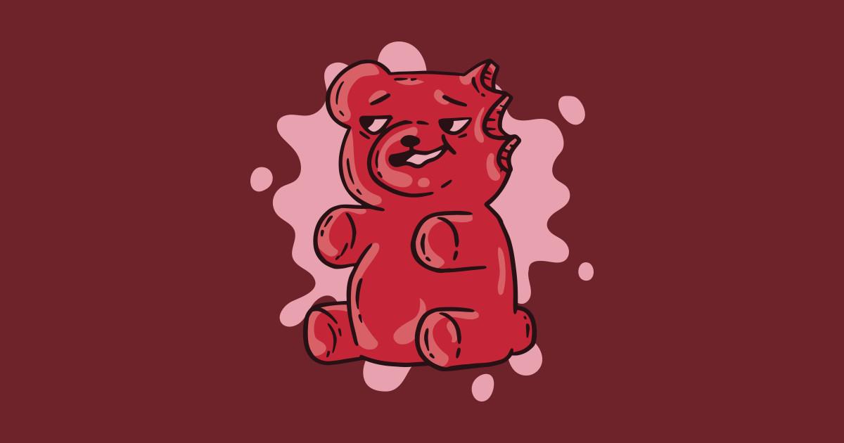 Funny Gummy Bear with a Bite - Gummy Bear - T-Shirt | TeePublic