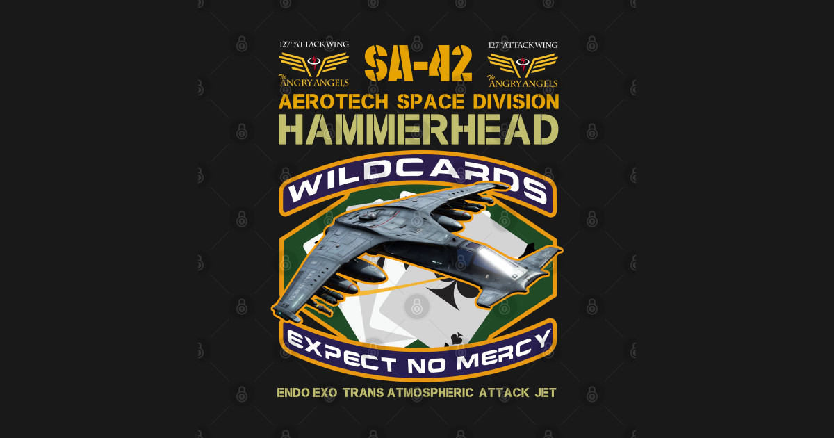 SA-42 Hammerhead Endo Exo Attack Jet - Space Above And Beyond - T-Shirt ...