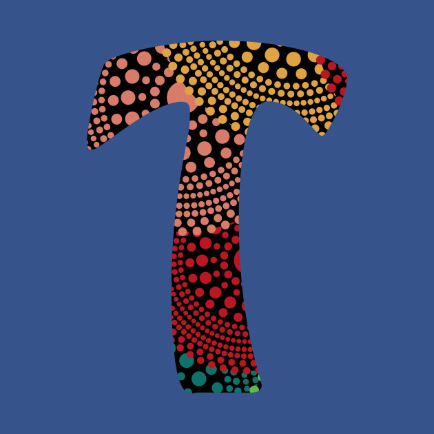 T Aboriginal Letter - Aboriginal Art - T-Shirt