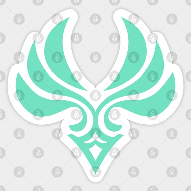 Genshin Impact anemo element - Genshin Impact Element - Sticker | TeePublic