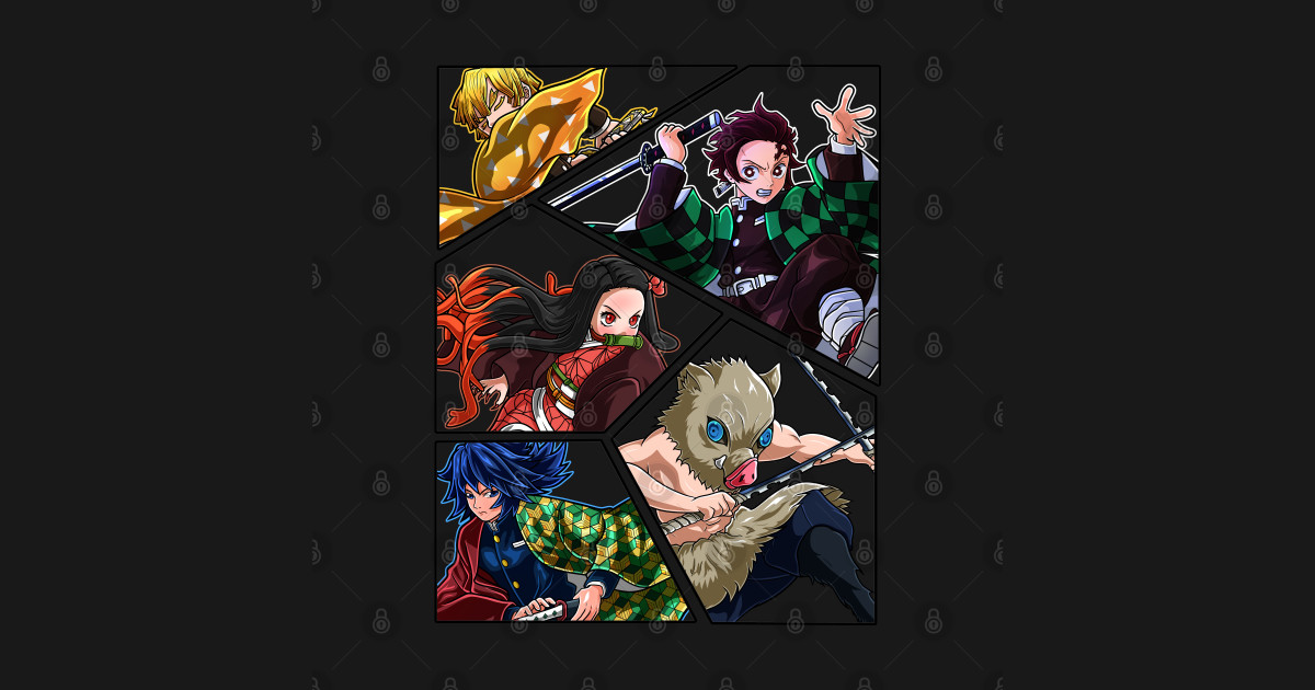 Demon Slayer Tanjiro Team Color - Demon Slayer - Hoodie | TeePublic