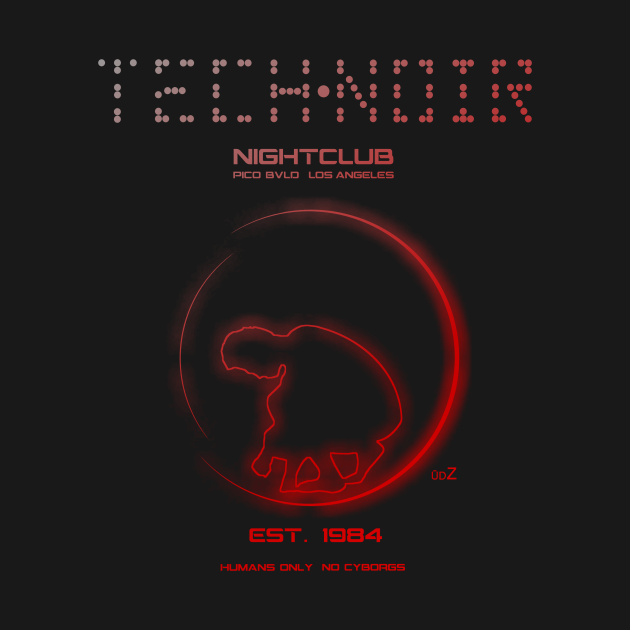 Tech Noir Terminator night-club - Terminator - T-Shirt | TeePublic