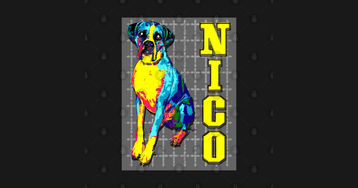 NICO BOXER - Boxer Dog - T-Shirt | TeePublic