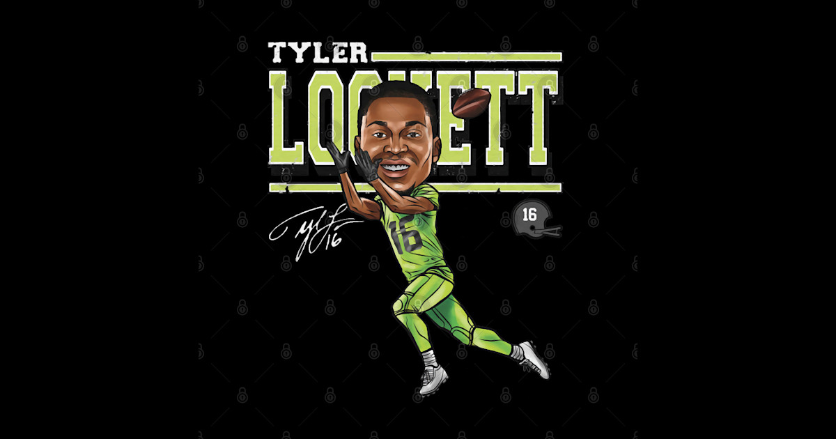 Tyler Lockett Seattle Cartoon - Tyler Lockett - Posters and Art Prints ...