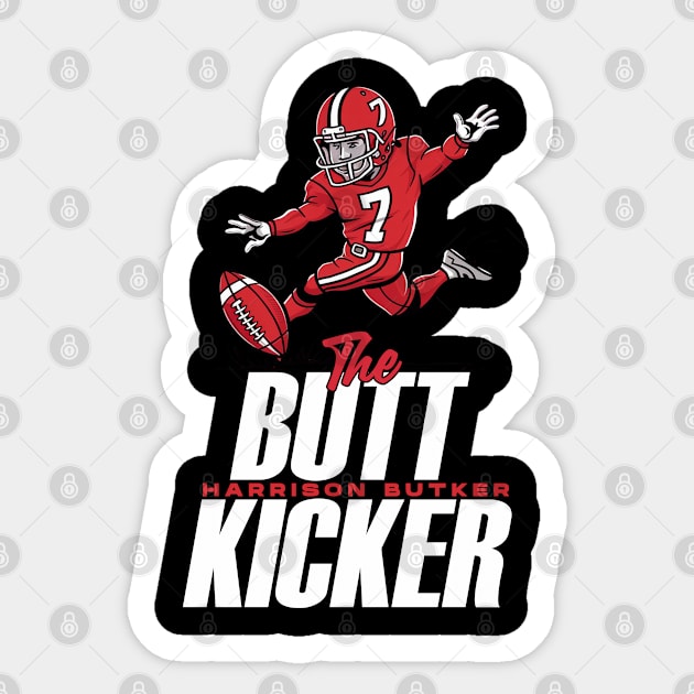 Harrison Butker 7 Character Animation The Buttkicker - Butker - Sticker ...