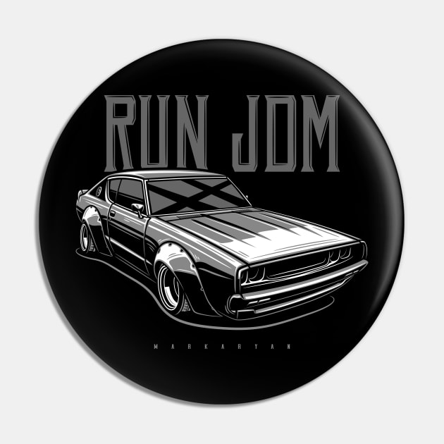 Run JDM - Nissan - Pin | TeePublic
