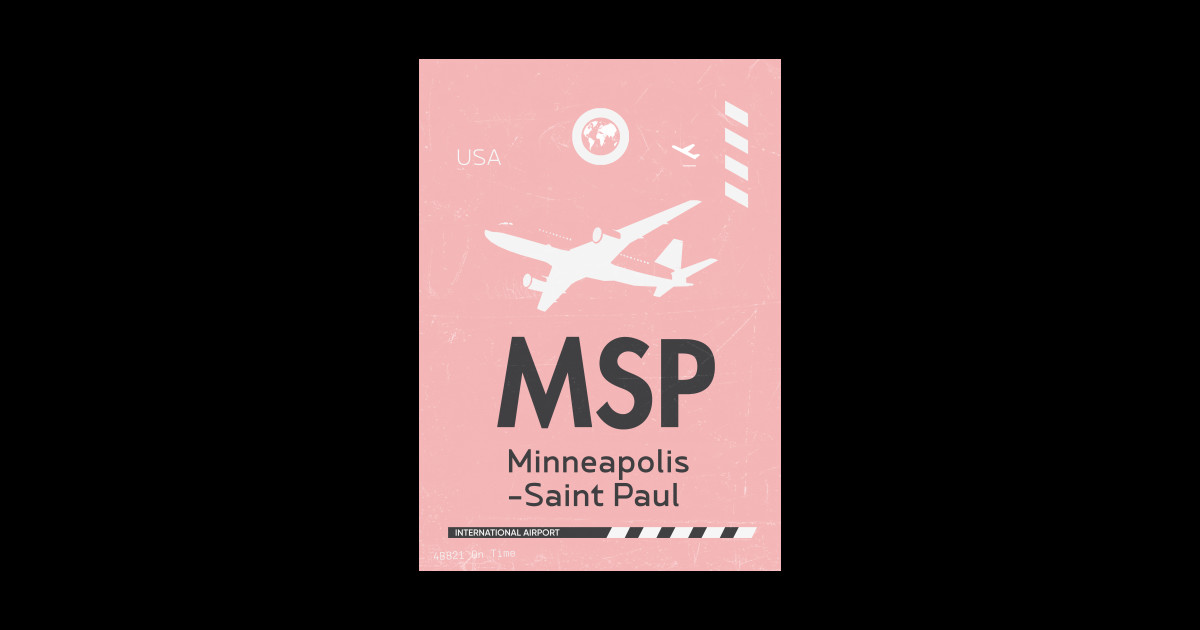 MSP Minneapolis Saint Paul airport tag 2 - Airport - Posters and Art ...