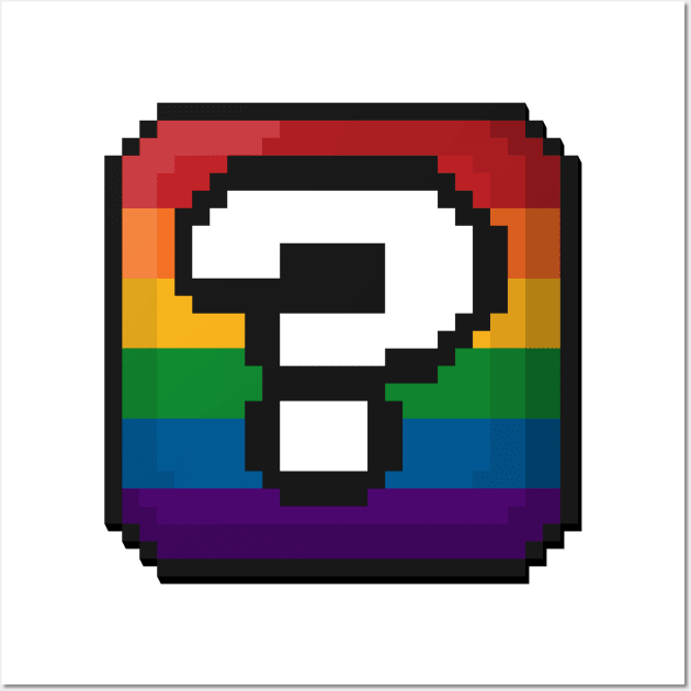 LGBTQ Pride Rainbow Pixel Question Mark Box - Lgbt Pride - Posters and ...