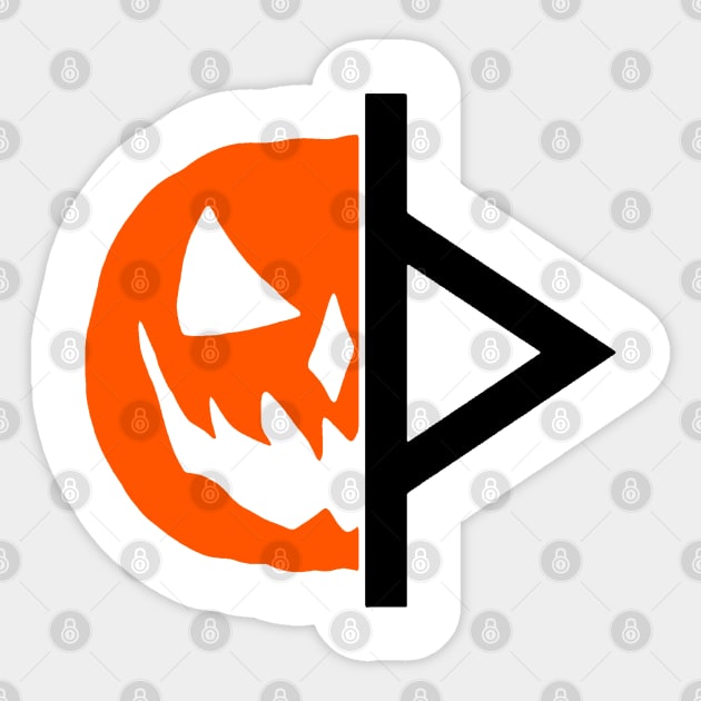 Curse of Michael Myers pumpkin / thorn symbol - Thurisaz - Sticker ...