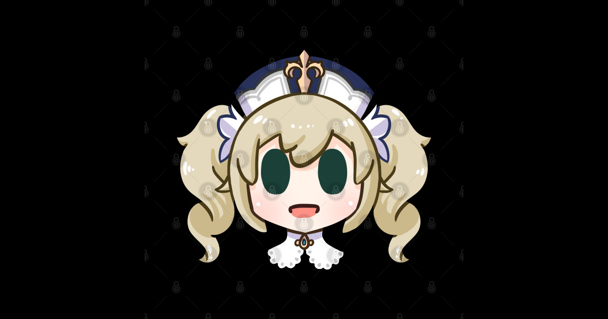 Genshin Impact Barbara chibi head - Barbara Genshin Impact - Sticker ...