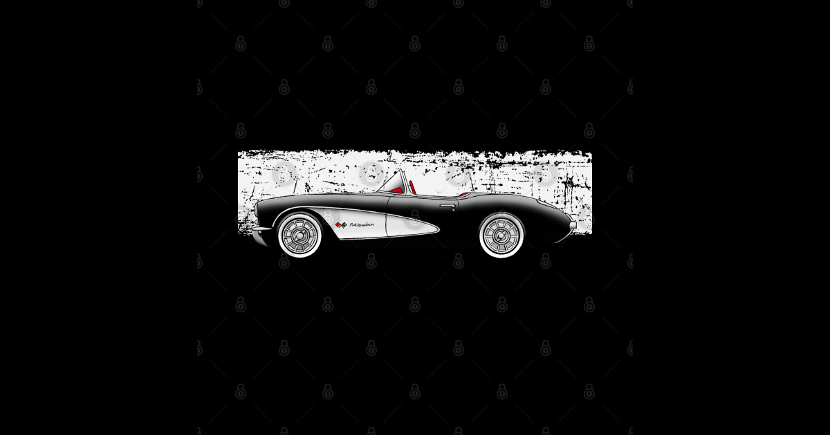Classic american sports car - Chevrolet Corvette - Sticker | TeePublic