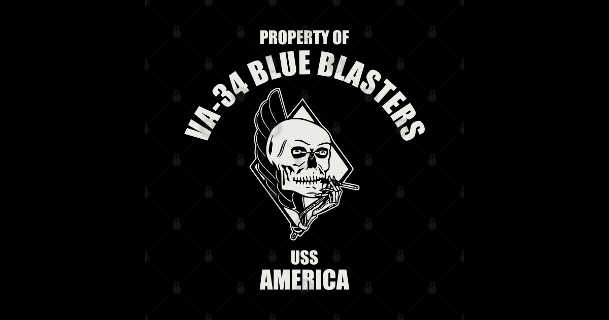 VA-34 Blue Blasters - USS America - Us Navy A6 Intruder Squadron Patch ...