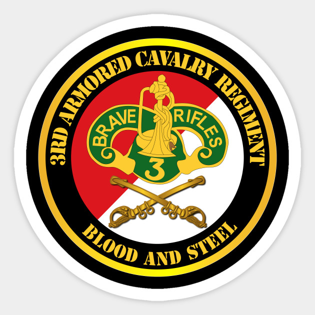 3rd Armored Cavalry Regiment DUI - Red White - Blood and Steel - 3rd ...