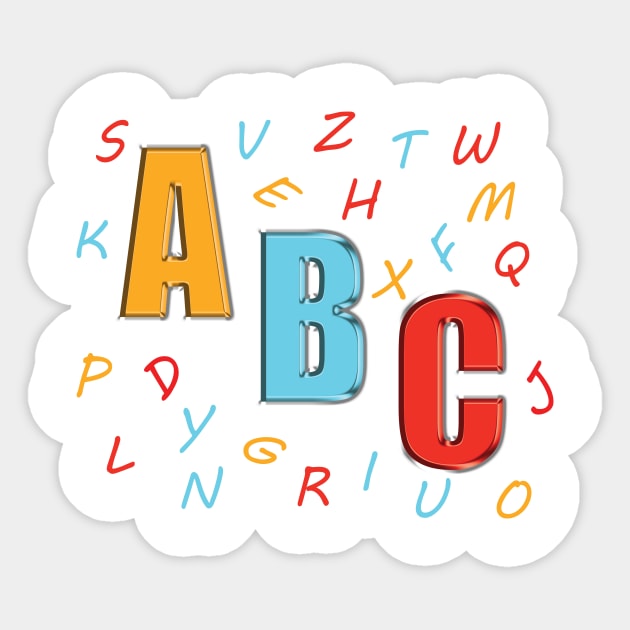 Cute ABC Design - Abc - Sticker | TeePublic