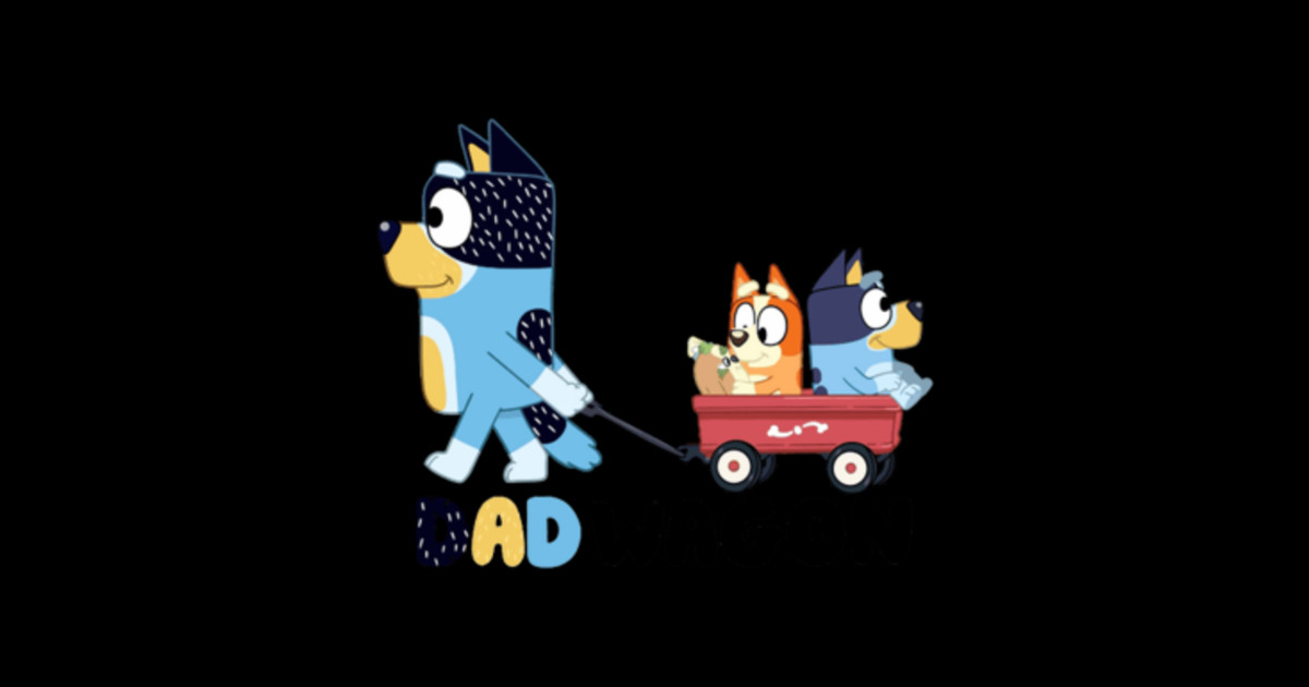 Dad Bluey Vintage Cartoon - Bluey - Posters and Art Prints | TeePublic