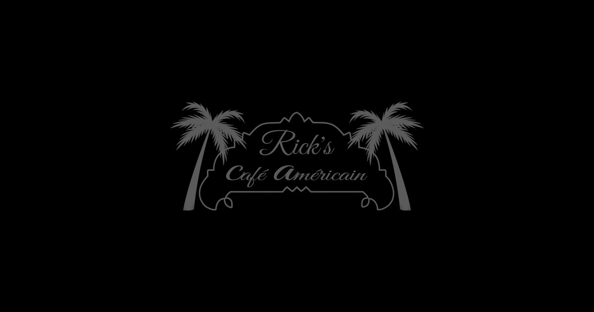 Rick's Cafe Americain w/palm trees - Casablanca - Sticker | TeePublic
