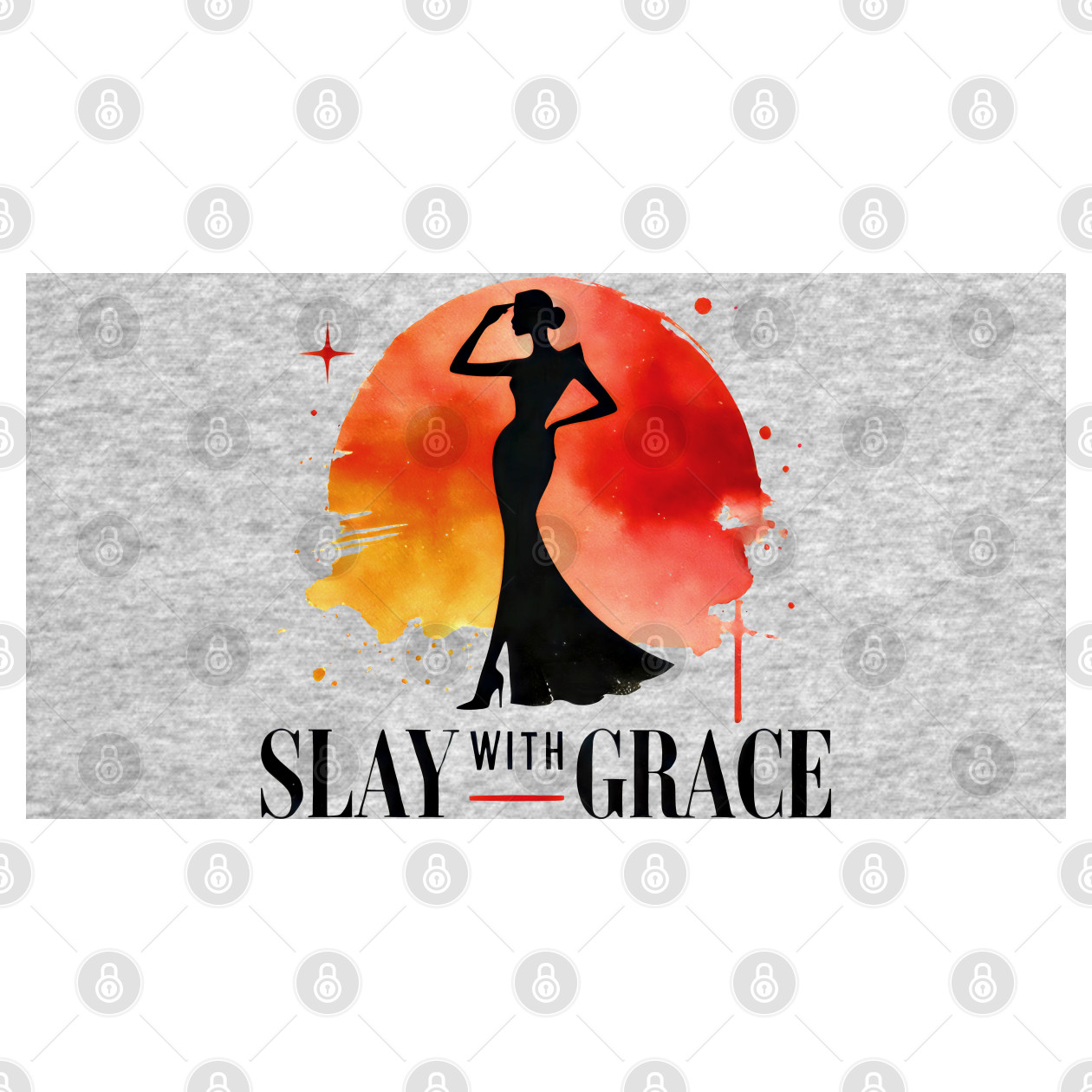 Slay With Grace In A Timeless Black And Red Woman Silhouette - Woman ...