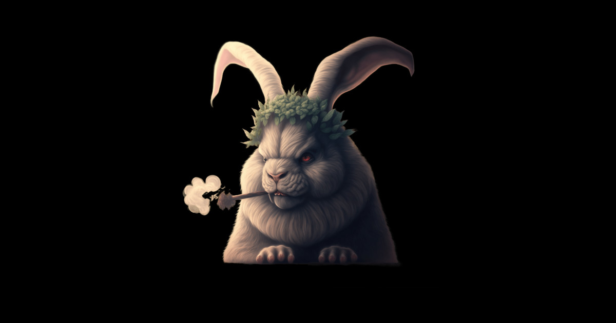 Smoking rabbit (transparent) - Smoking Wallpaper - Posters and Art ...
