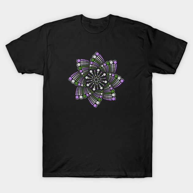 Seamless Repeating Geometric Mandala Dot Art Genderqueer Pride Pattern ...