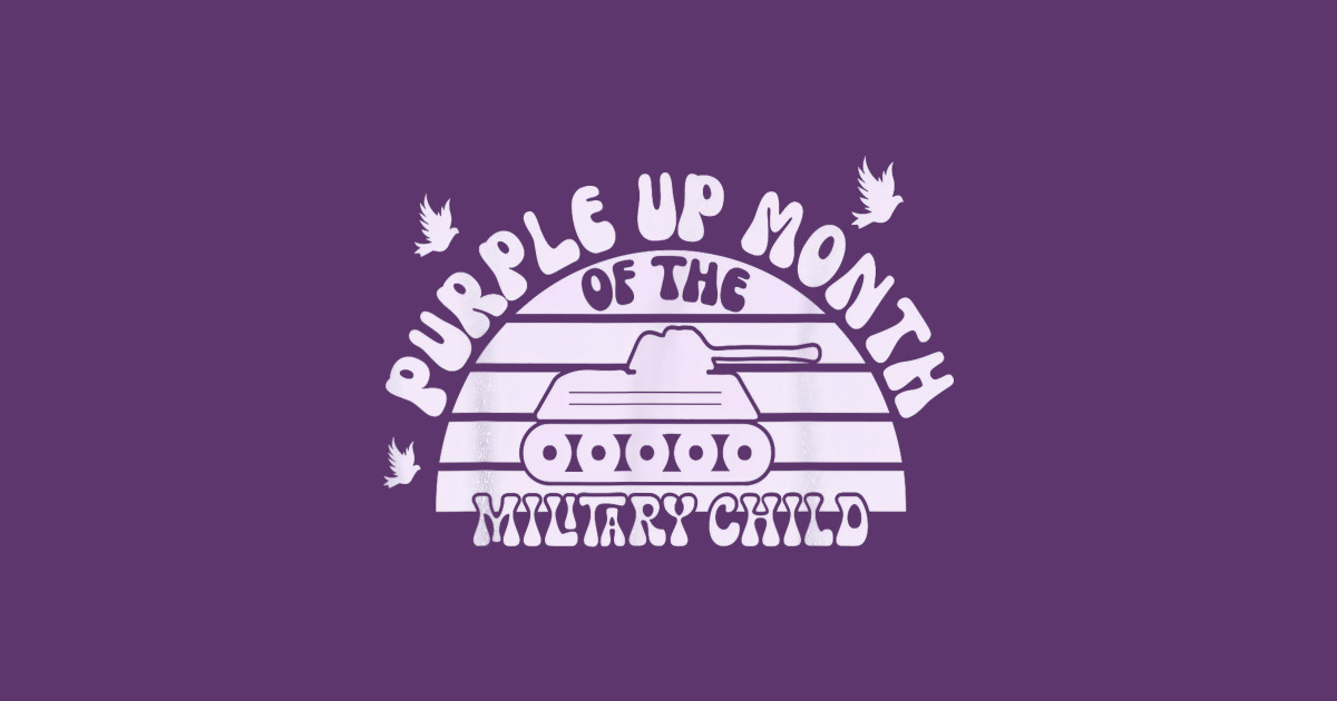 Purple Up For Military USA Flag Purple Up Month Child - Military Child ...