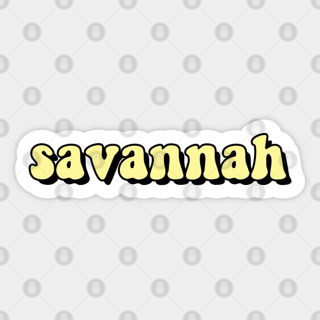 Savannah Soft Yellow - Atlanta - Sticker | TeePublic